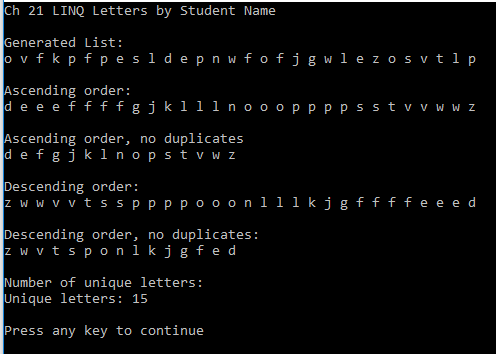 Solved C# only please! Create a project that creates a list | Chegg.com