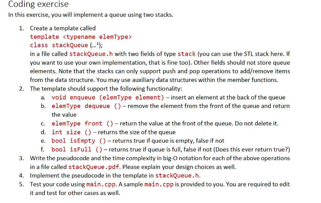 Solved Pseudocode also needed and time complexity for each | Chegg.com