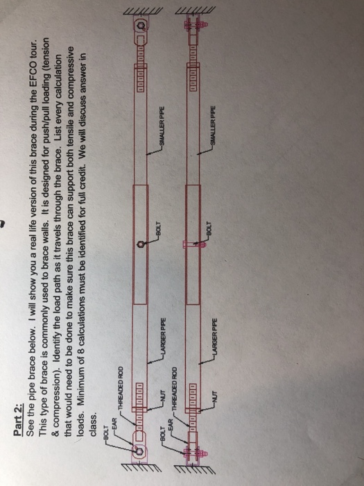 Part 2 See the pipe brace below. I will show you a | Chegg.com