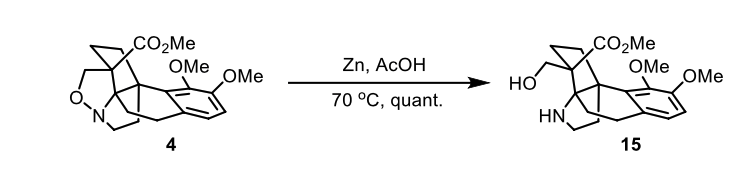 Solved 70∘C, quant. Zn,AcOH 4 15 | Chegg.com