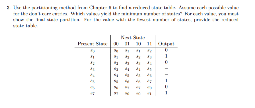 Solved 3. Use the partitioning method from Chapter 6 to find | Chegg.com