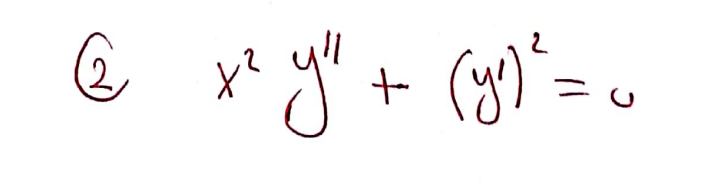 Solved x2y′′+(y′)2=0 | Chegg.com