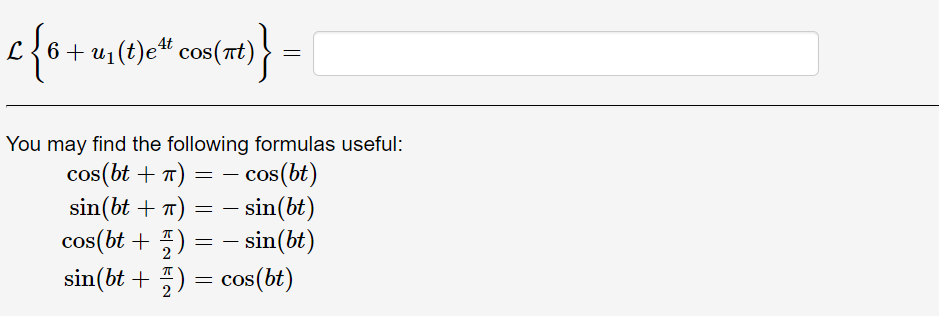 Solved Compute the Laplace transform. Your answer should be | Chegg.com