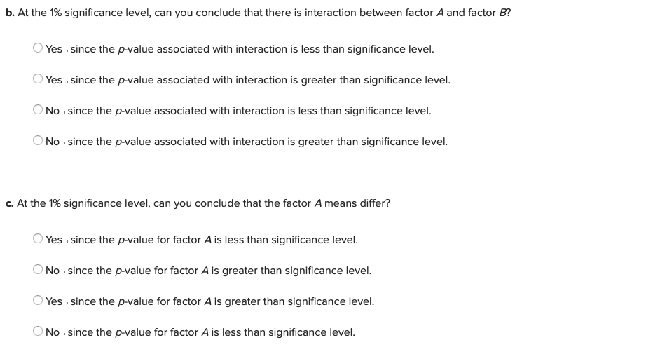 Solved A two-way analysis of variance experiment with | Chegg.com