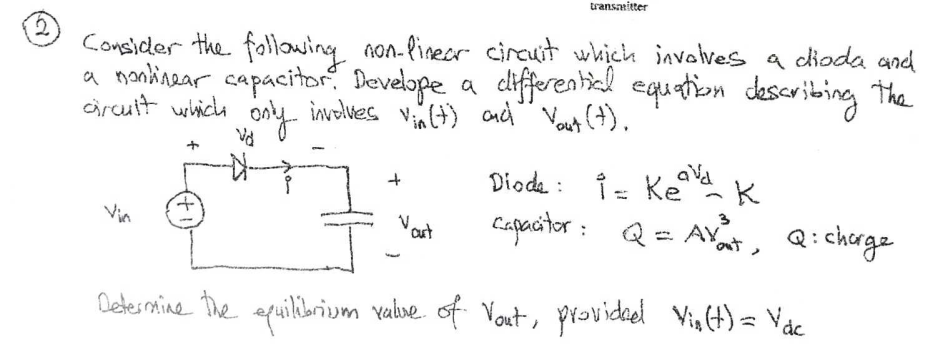Solved Consider the following non-lineer circuit which | Chegg.com Solved Consider the following non-lineer circuit which | Chegg.com