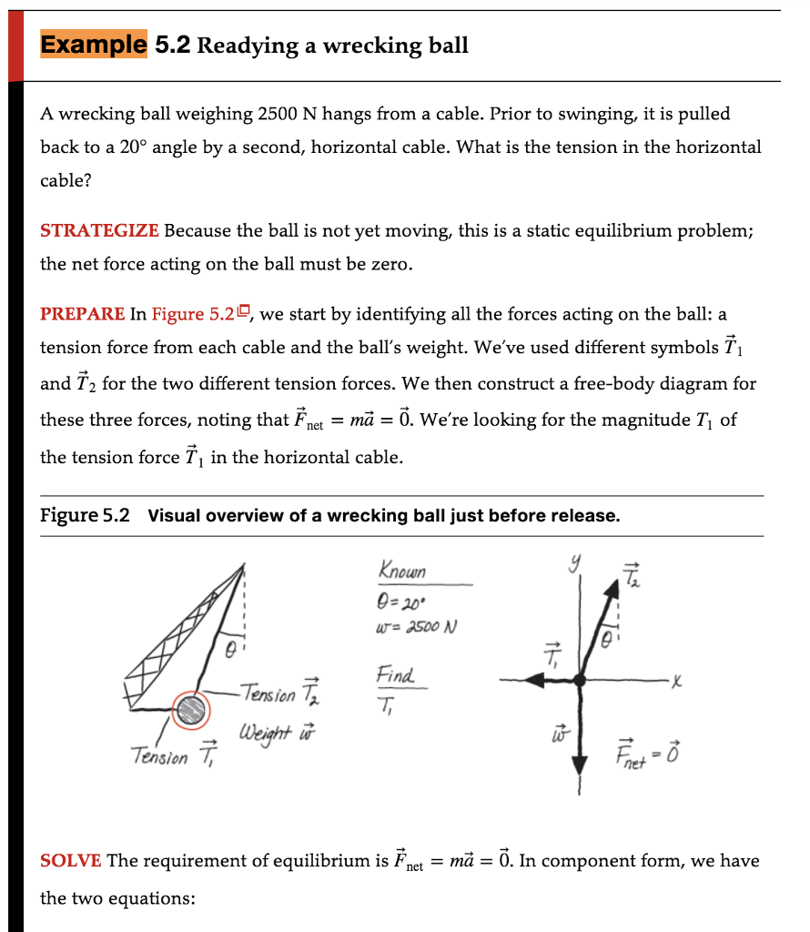 Solved Consider Example 5.2 "Readying a wrecking ball" and | Chegg.com