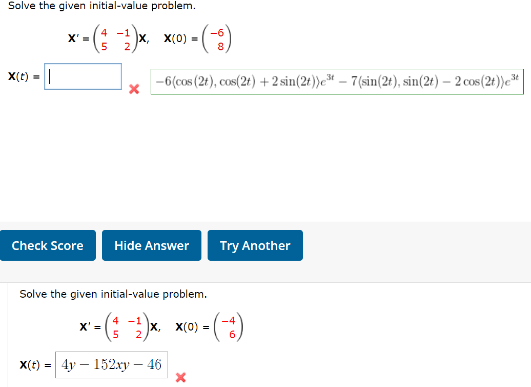 Solved Solve the given initial-value problem. | Chegg.com