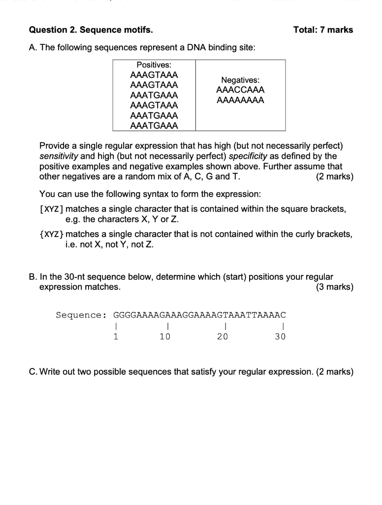 Solved Bioinformatics Question. Can you also give me an | Chegg.com