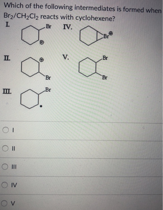 Cyclohexene Br2 Intermediate