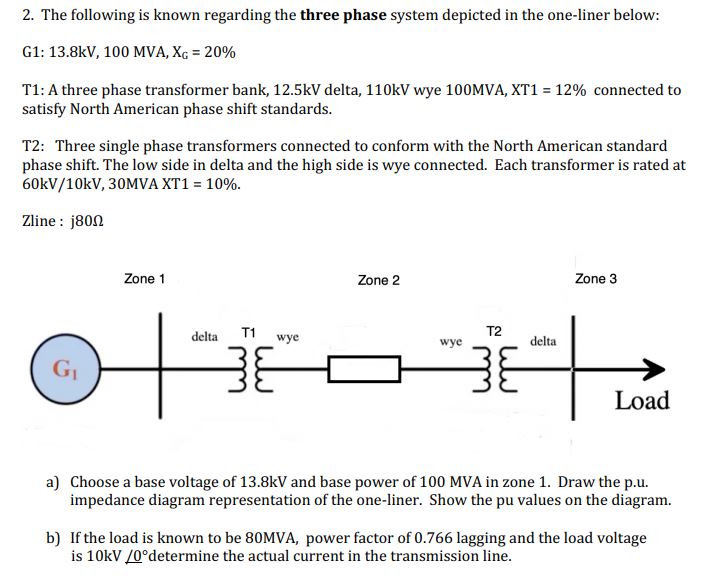 Solved 2. The following is known regarding the three phase | Chegg.com