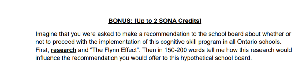 Solved BONUS: [Up to 2 SONA Credits Imagine that you were | Chegg.com