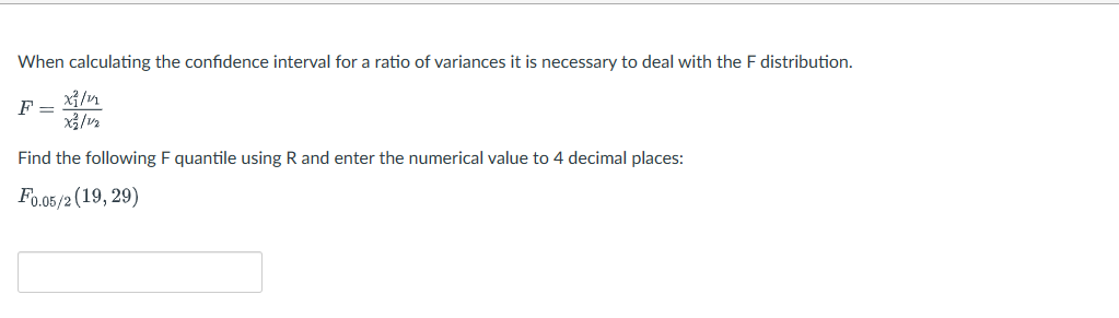 Solved When calculating the confidence interval for a ratio | Chegg.com