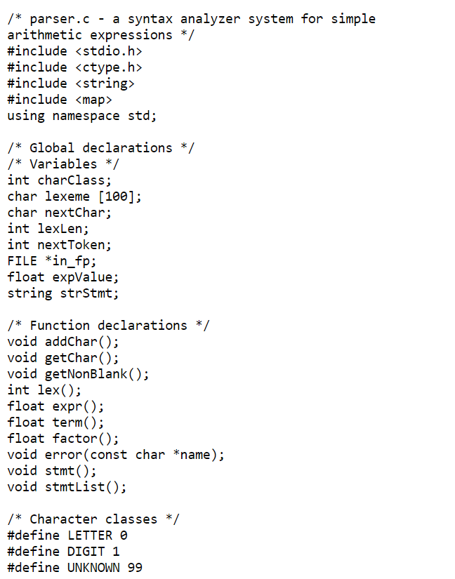 Solved /* lookup - a tunction to lookup operators and | Chegg.com