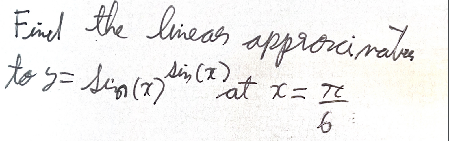 Solved FfodmFind the linear approximation to y = | Chegg.com