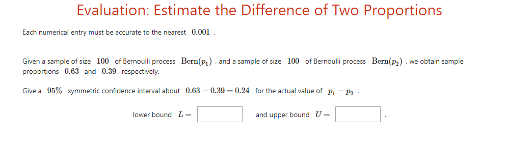 Solved Evaluation: Estimate the Difference of Two | Chegg.com