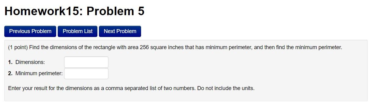 Solved Homework15 Problem Previous Problem Problem List