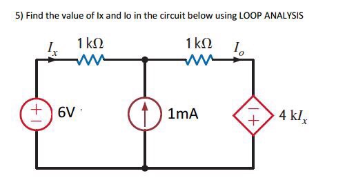 Solved Find the value of Ix and Io in the circuit below | Chegg.com
