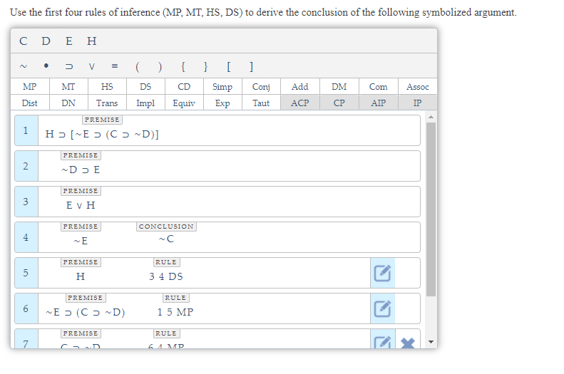Solved Use the first four rules of inference (MP. MT. HS, | Chegg.com