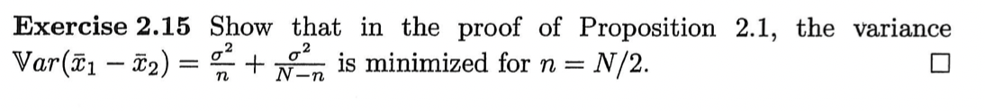 Solved Exercise 2.15 Show that in the proof of Proposition | Chegg.com