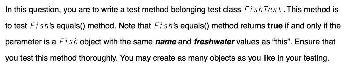 Solved In this question, you are to write a test method | Chegg.com