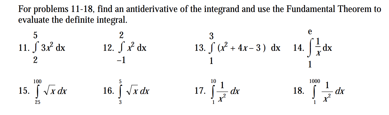 Solved For problems 11-18, find an antiderivative of the | Chegg.com