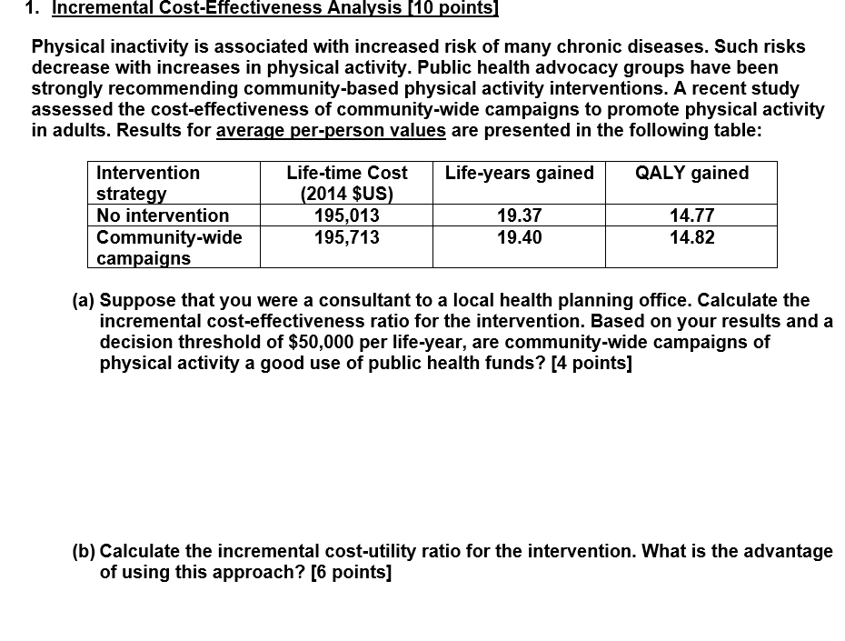 Solved Physical inactivity is associated with increased risk | Chegg.com