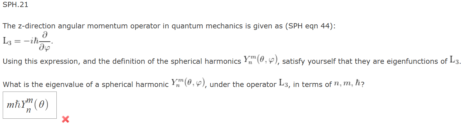 Solved The z-direction angular momentum operator in quantum | Chegg.com