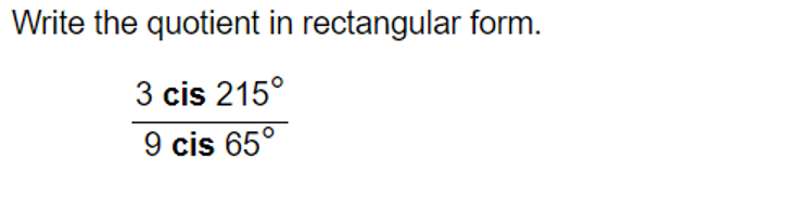 Solved Write the quotient in rectangular | Chegg.com