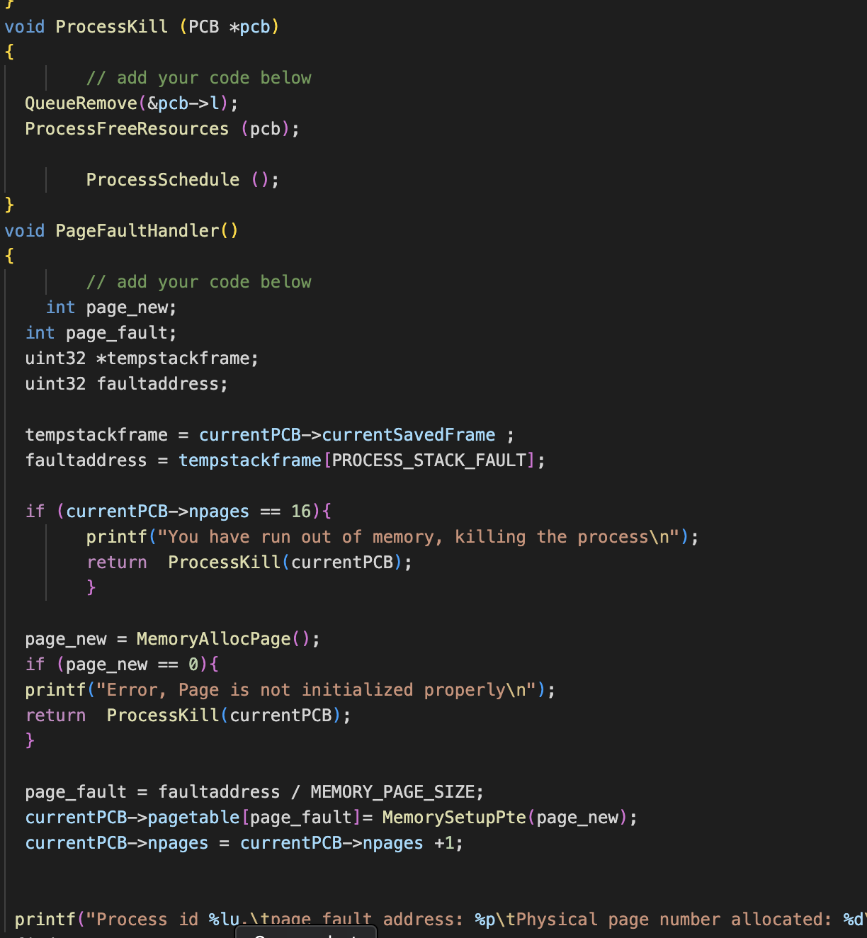 Solved Extend The One Level Dynamic Page Table