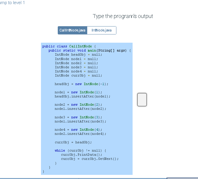 Solved Mp To Level 1 Type The Programs Output Type The 