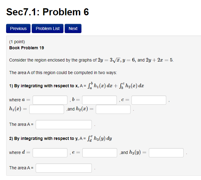 Solved Sec7.1: Problem 6 Previous Problem List Next (1 | Chegg.com