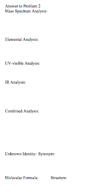 Solved Part II: Each Combined Spectra Problem on the | Chegg.com