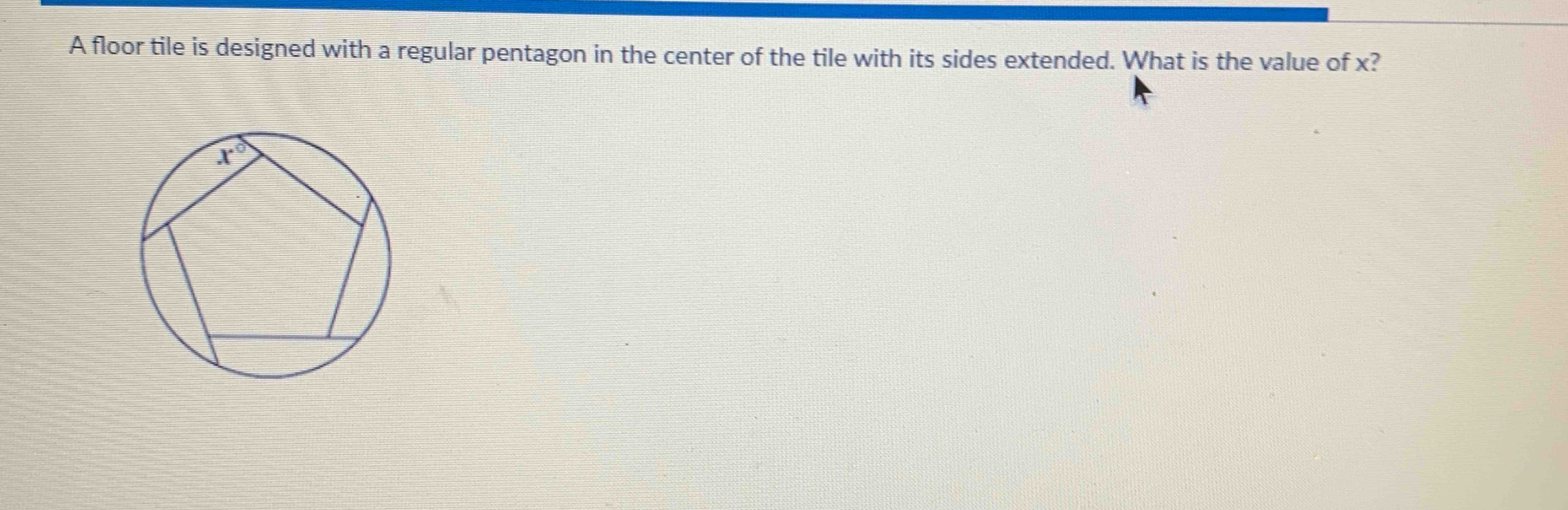 Solved A floor tile is designed with a regular pentagon in | Chegg.com