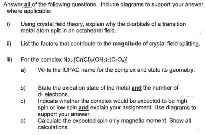 Solved Answer all of the following questions. Include | Chegg.com