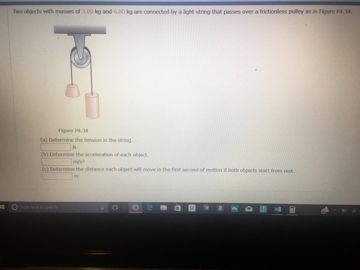 Solved Two Objects With Masses Of 300 Kg And 600 Kg Are 7759