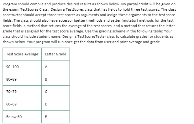 Program should compile and produce desired results as | Chegg.com