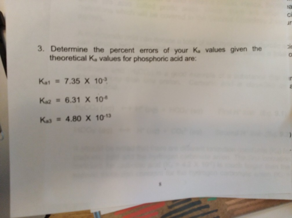 Solved 3. Determine the percent errors of your ke values | Chegg.com