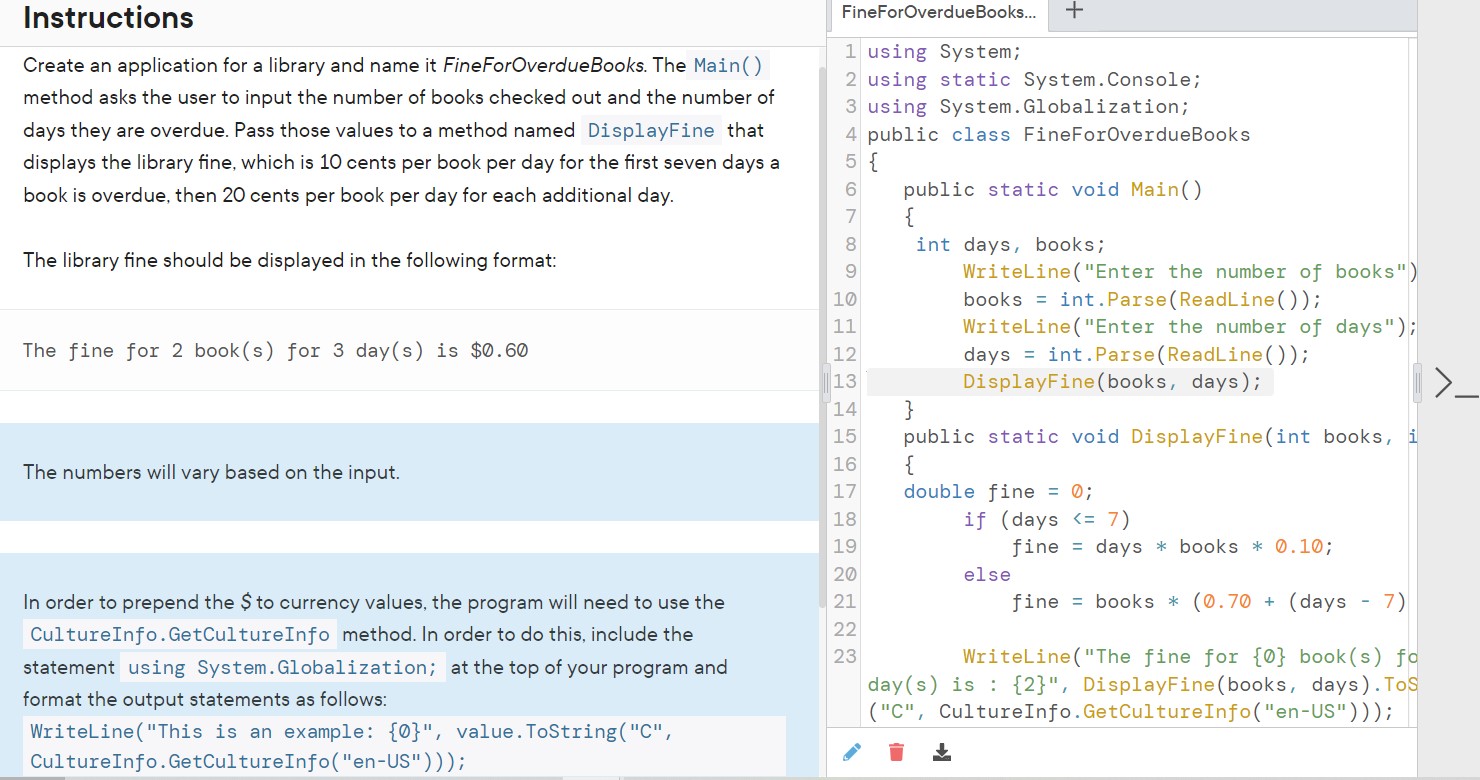 Solved Instructions Create an application for a library and | Chegg.com