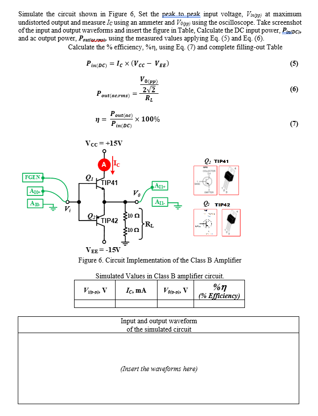 [Solved]: Simulate the circuit shown in Figure 6, Set the
