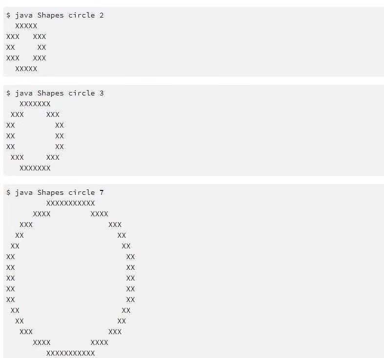 Solved S Java Shapes Circle 2 Xxxxx Xxx Xxx Xx Xxx Xxx Xxxxx