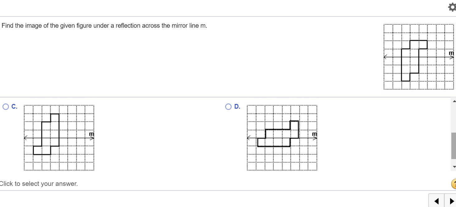 Solved Find the image of the given figure under a reflection | Chegg.com
