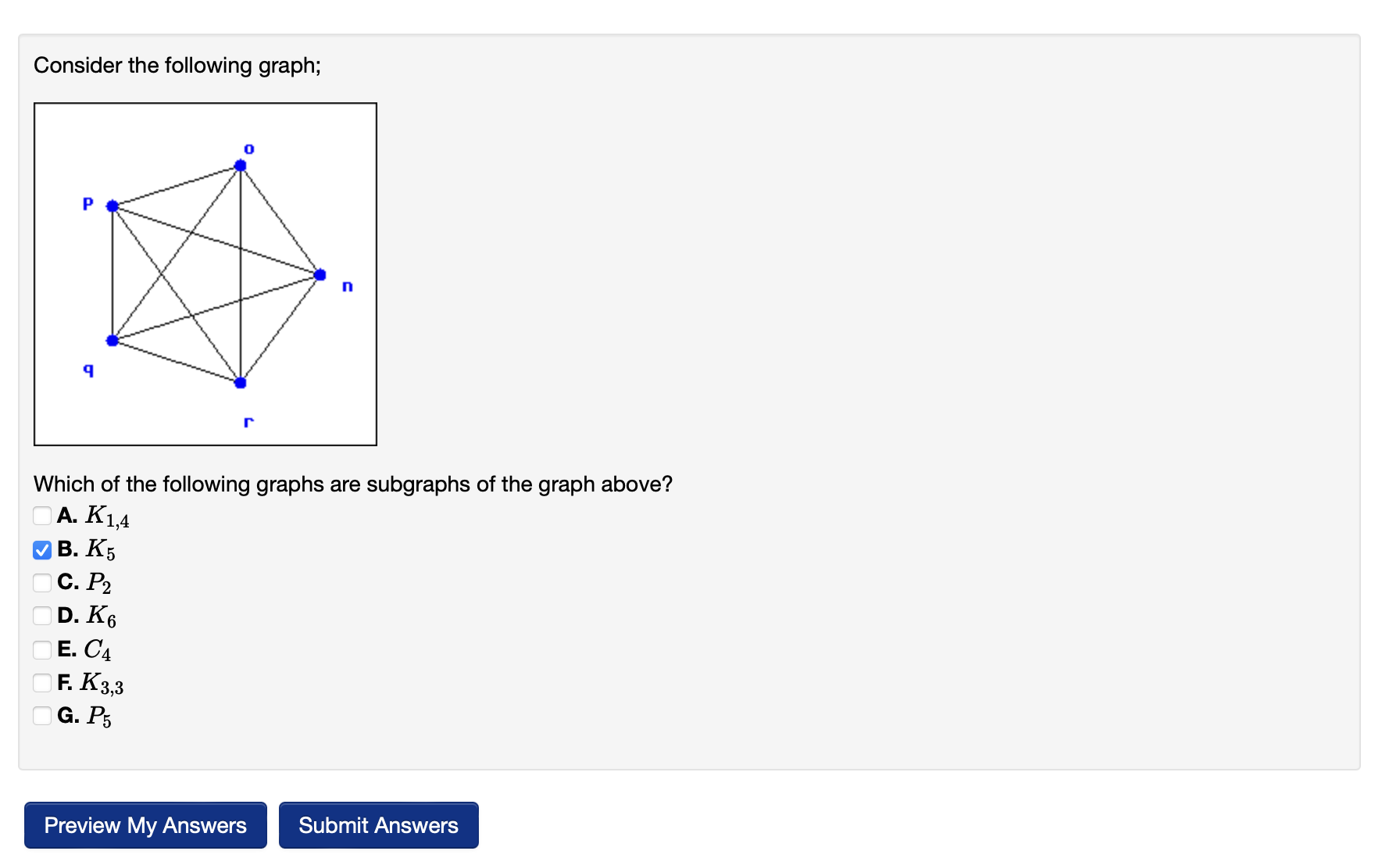 Solved Consider the following graph; Which of the following | Chegg.com