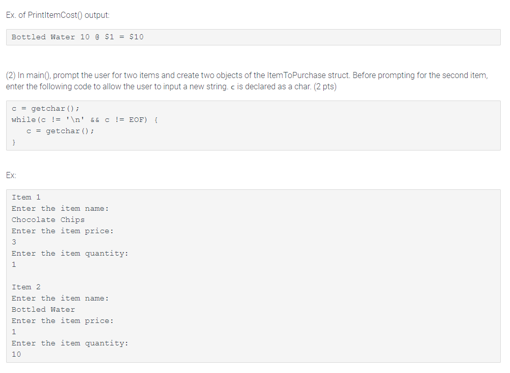 7.6 LAB*: Program: Online shopping cart (Part 1) (1) | Chegg.com