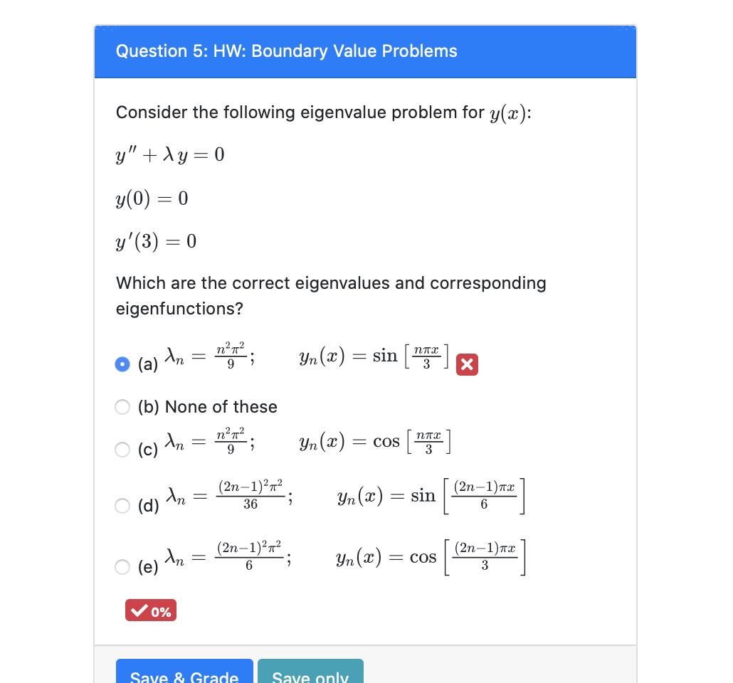 Solved Question 5 Hw Boundary Value Problems Consider The
