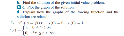 Solved b. Find the solution of the given initial value | Chegg.com