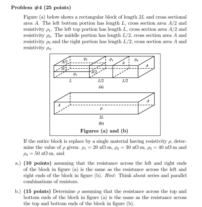 Solved Problem #4 (25 points) Figure (a) below shows a | Chegg.com