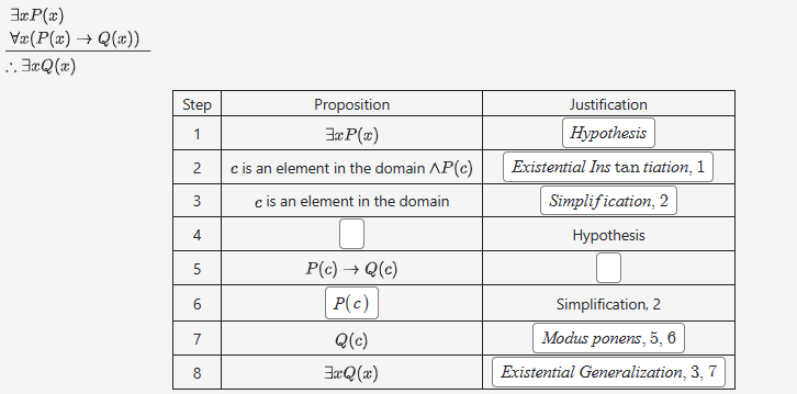 Solved Finish the logical statement using thr rules of | Chegg.com