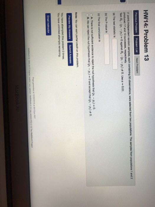 Solved HW14: Problem 13 | Chegg.com