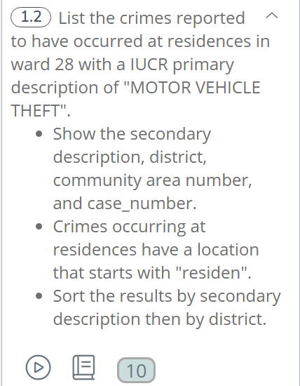 Solved to have occurred at residences in ward 28 with a IUCR | Chegg.com