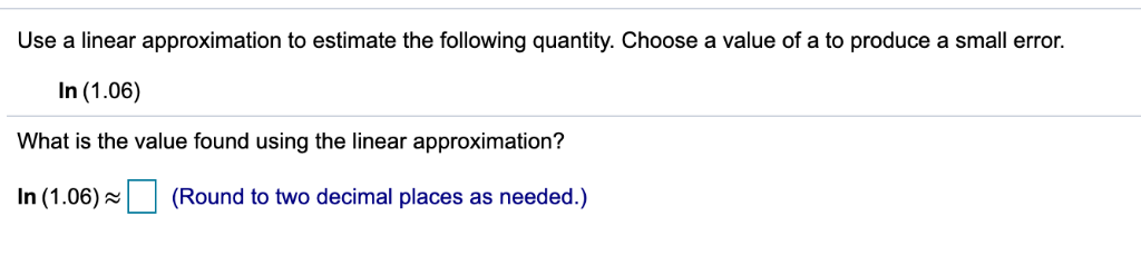 Solved Use a linear approximation to estimate the following | Chegg.com